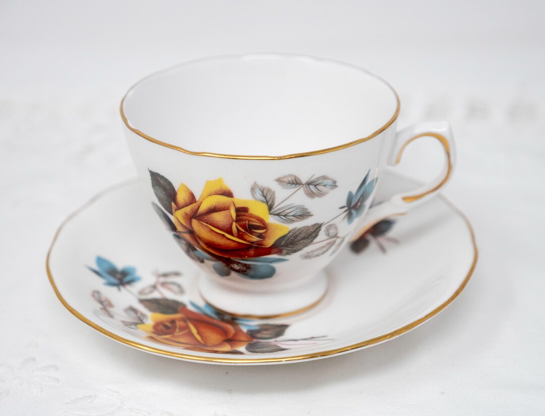Royal Vale Large Rose Teacup Ans Saucer Set, Made in England, a Product ...