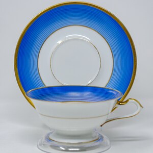 Eschenbach Blue Band, Radial Rings Teacup and Saucer Set, Vintage ...
