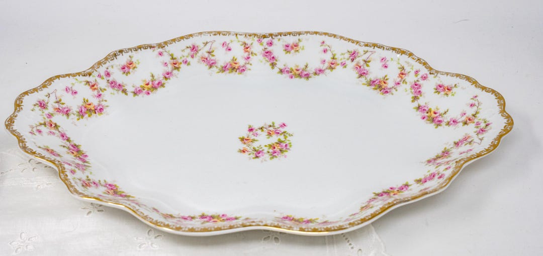 MZ Austria Serving Dish, "bridal Rose" Pattern, C.1884-1909, Antique ...