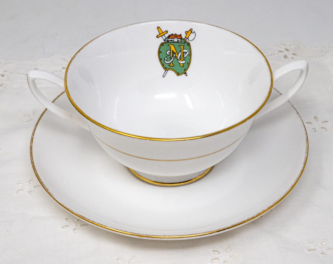 Shelley Crestedware Two-handled Bouillon Cup, Vintage Bone China Made ...