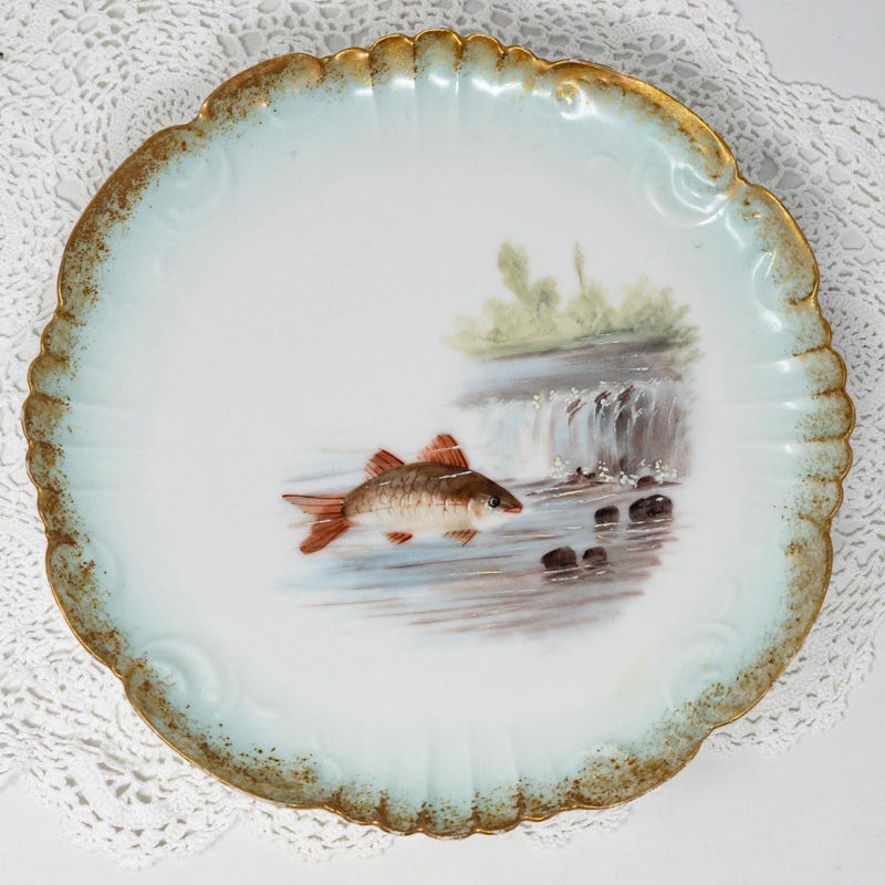 Limoges Fish Plates - Etsy