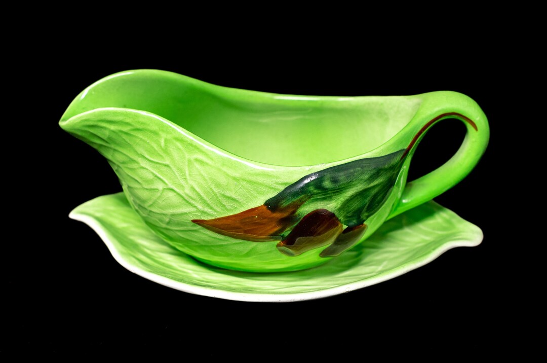 Carltonware Green Cabbage Small Gravy Boat, Rare in This Condition ...