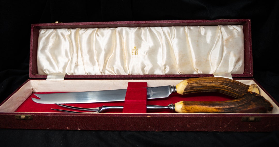 Birks Sheffield Steel Roastbeef Carving Set in the Original Box, 2 ...