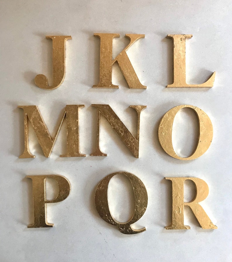 Decorative Gold Leaf Serif Letters, A-Z, 7cm - Etsy