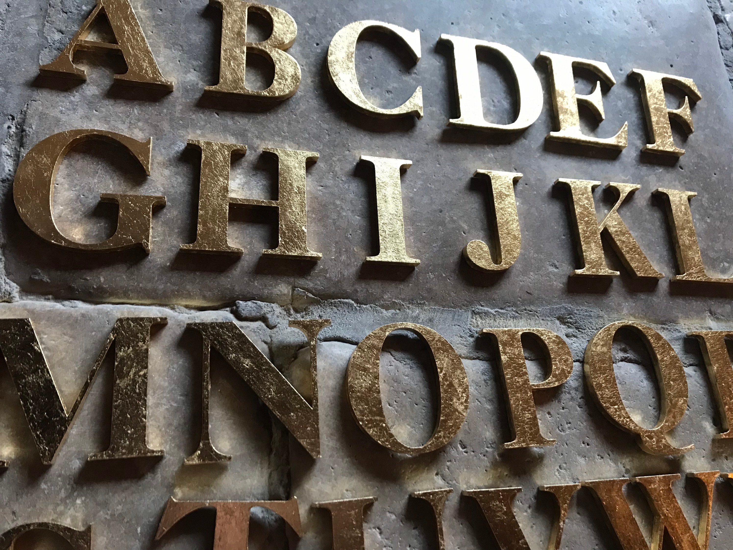Decorative Gold Leaf Serif Letters, A-Z, 7cm - Etsy