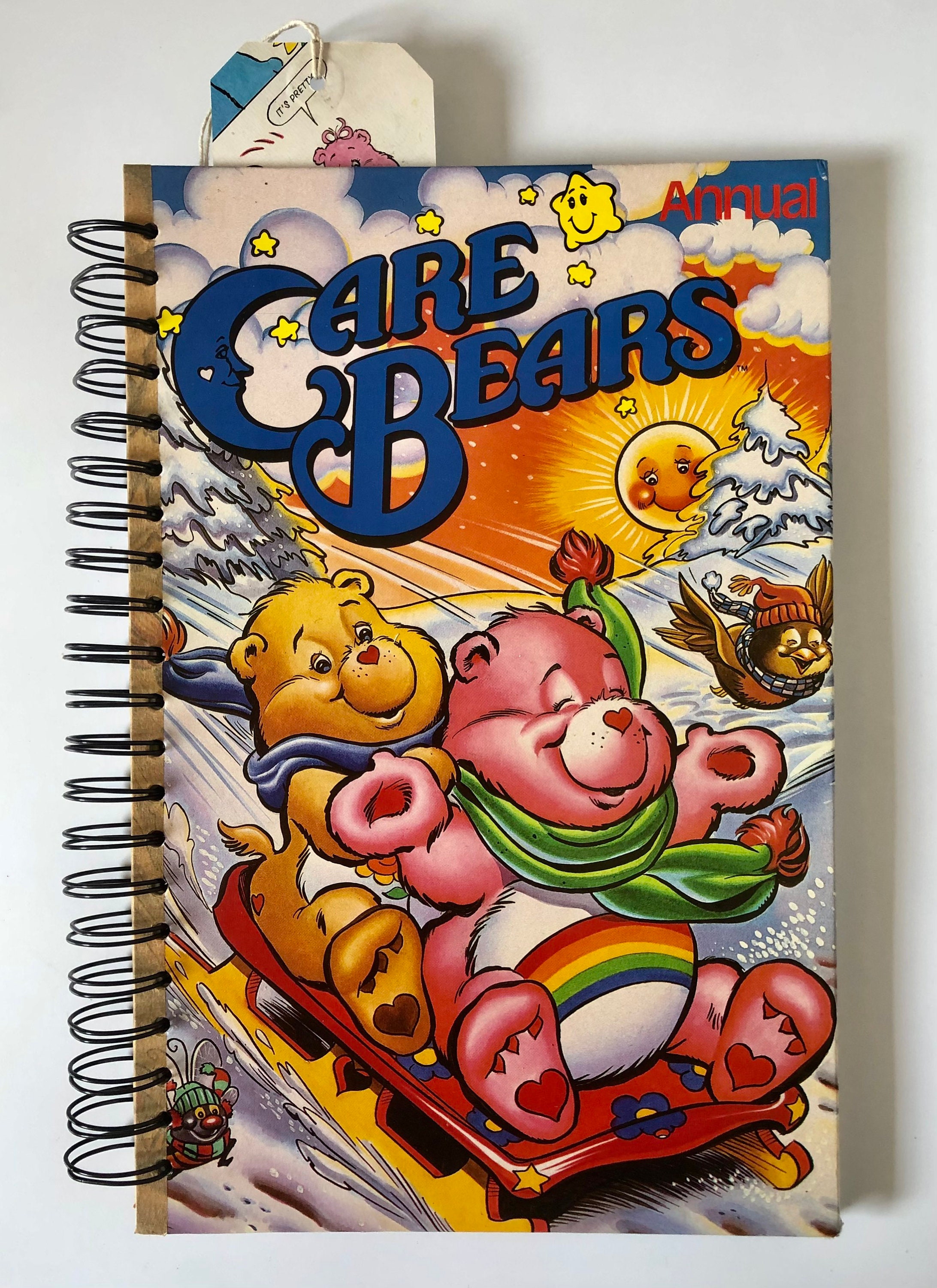 LARGE VINTAGE NOTEBOOK Care Bears Annual 1980s A Repurposed Book for ...