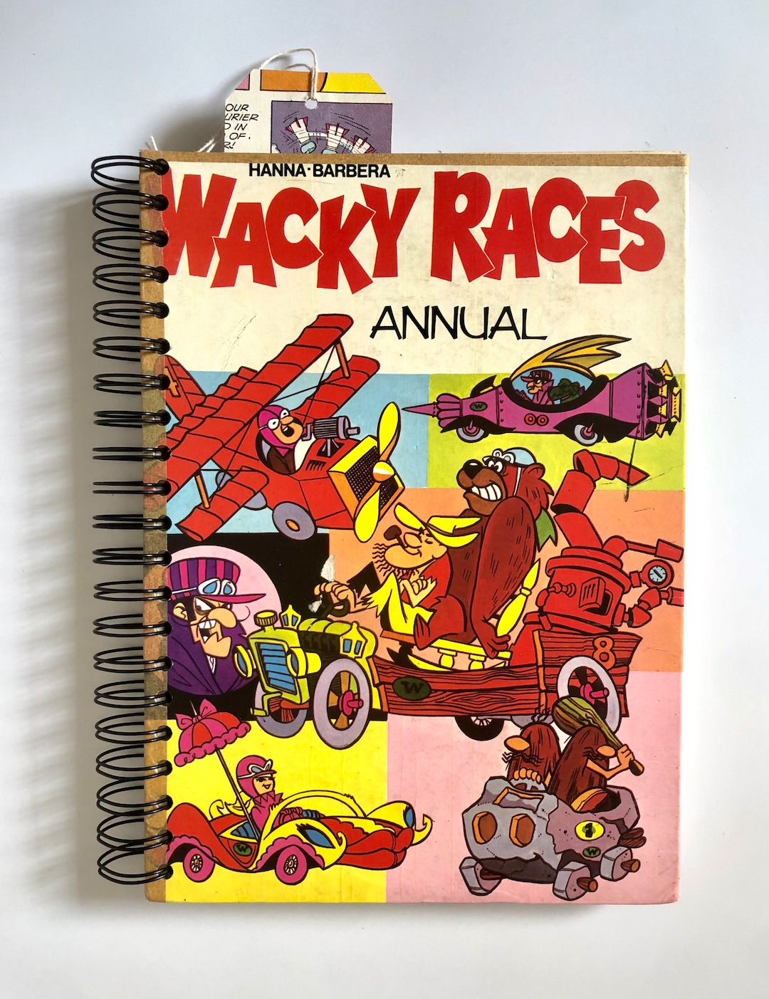 LARGE VINTAGE NOTEBOOK - Wacky Races 1970 - A Repurposed Book for ...