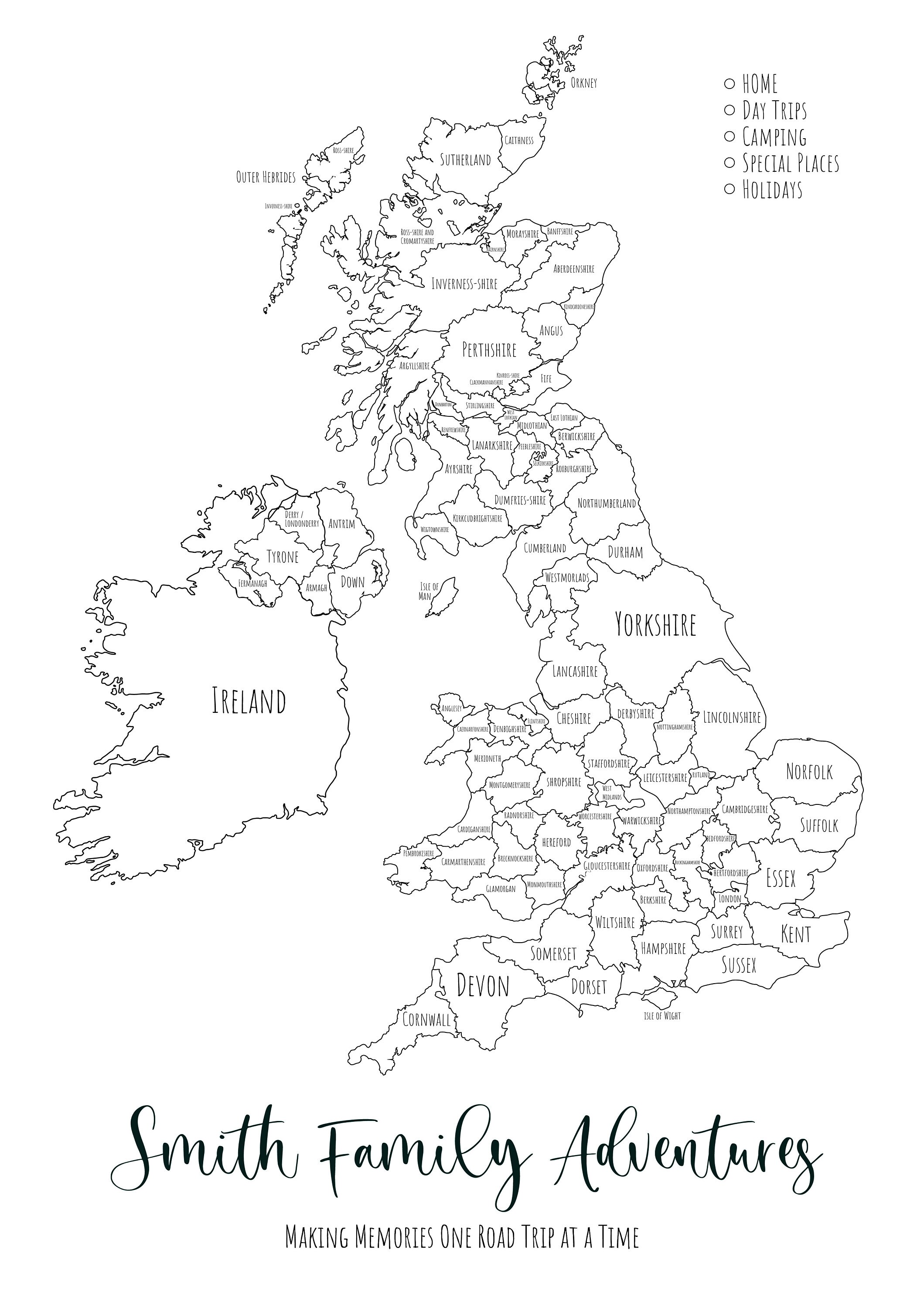 UK PIN MAP Personalised Push Pin Uk Map Framed Pin Map - Etsy