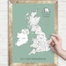 Personalised Camping Gift UK Pin Map for Mapping Your - Etsy UK
