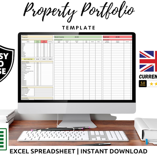 Investment Portfolio Excel - Etsy