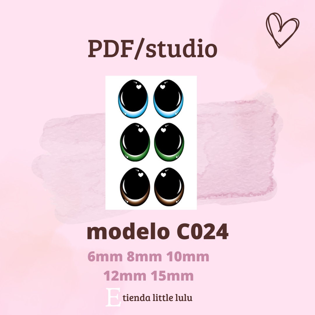 3D Pdf/studio Self-adhesive Eyes. Model C024 - Etsy