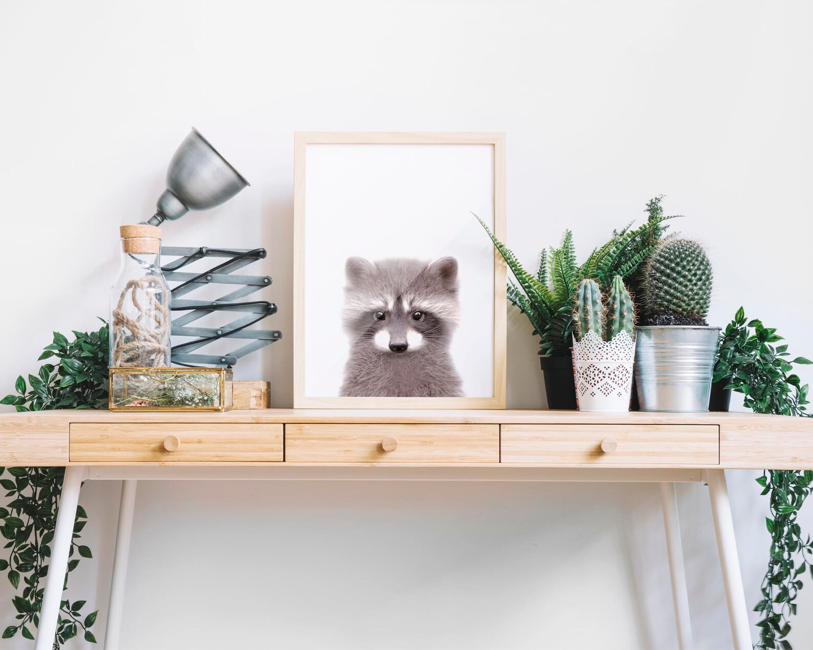 Raccoon Print Nursery Wall Decor Digitalprint for Baby Room - Etsy