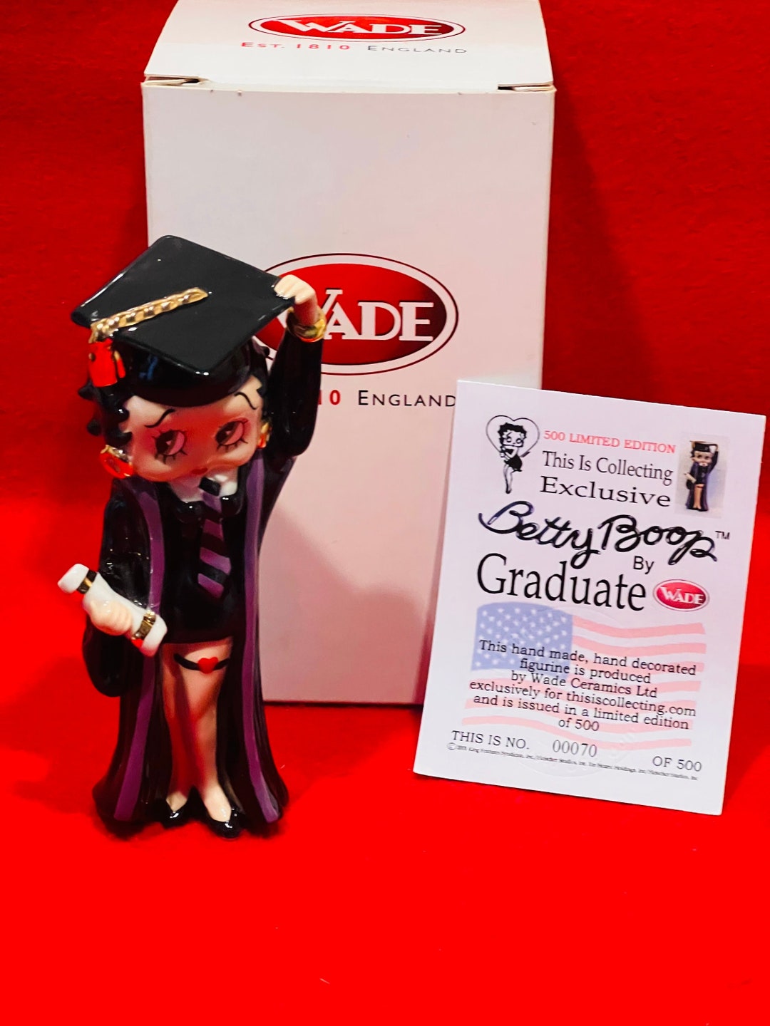 Retro Wade Betty Boop Figurine US Graduate Limited Edition of 500 Only ...