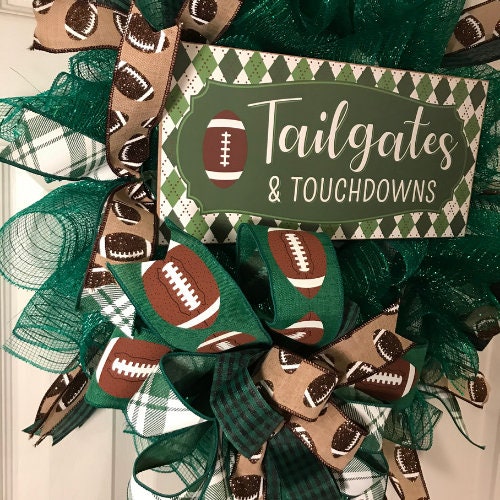 Fall Football Wreath Football Wreath Talegate Wreath - Etsy