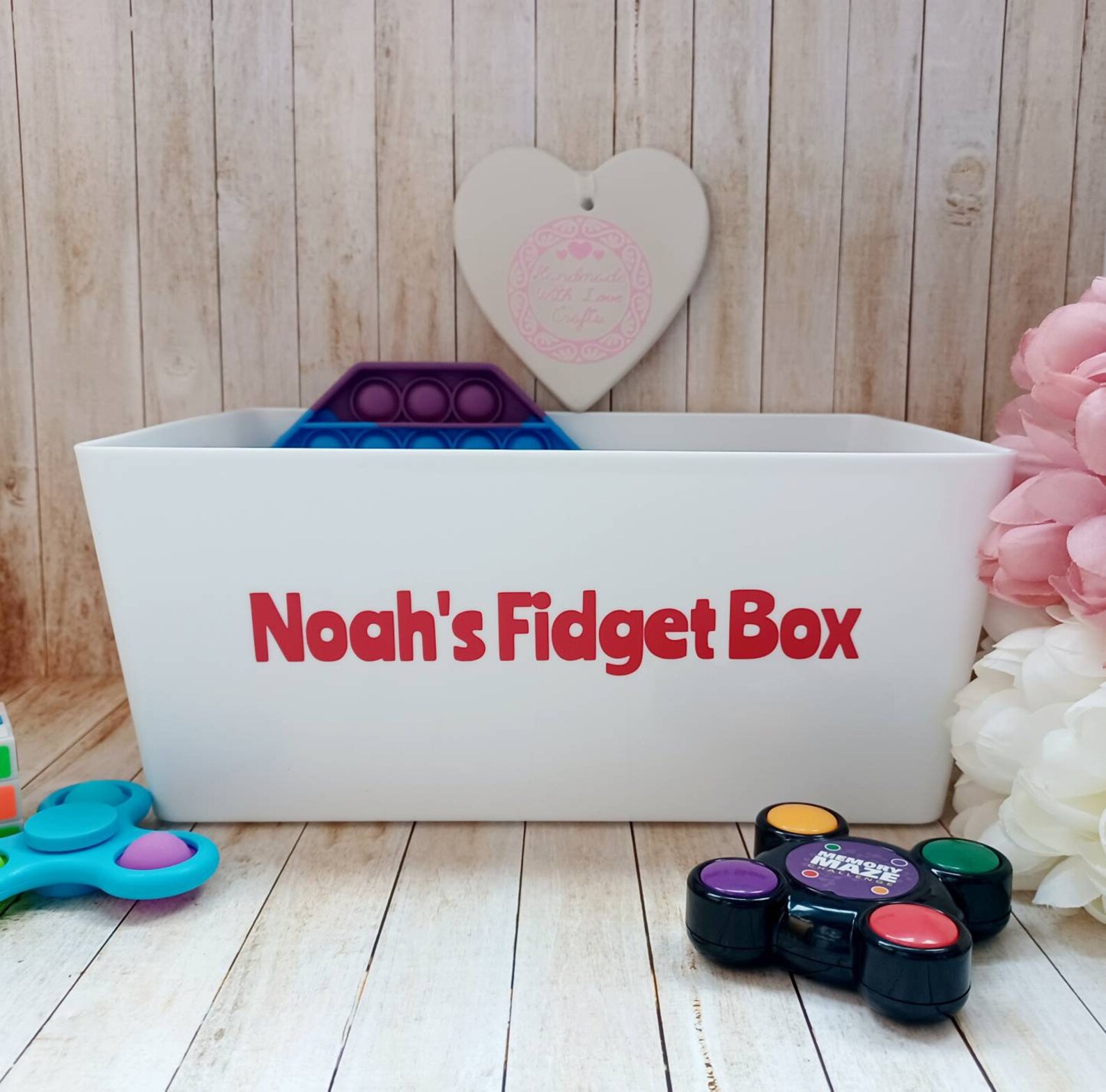 Personalised Fidget Toy Storage Box Bedroom Organiser - Etsy UK
