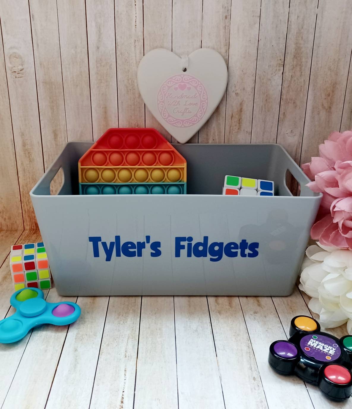 Personalised Fidget Toy Storage Box Bedroom Organiser - Etsy UK