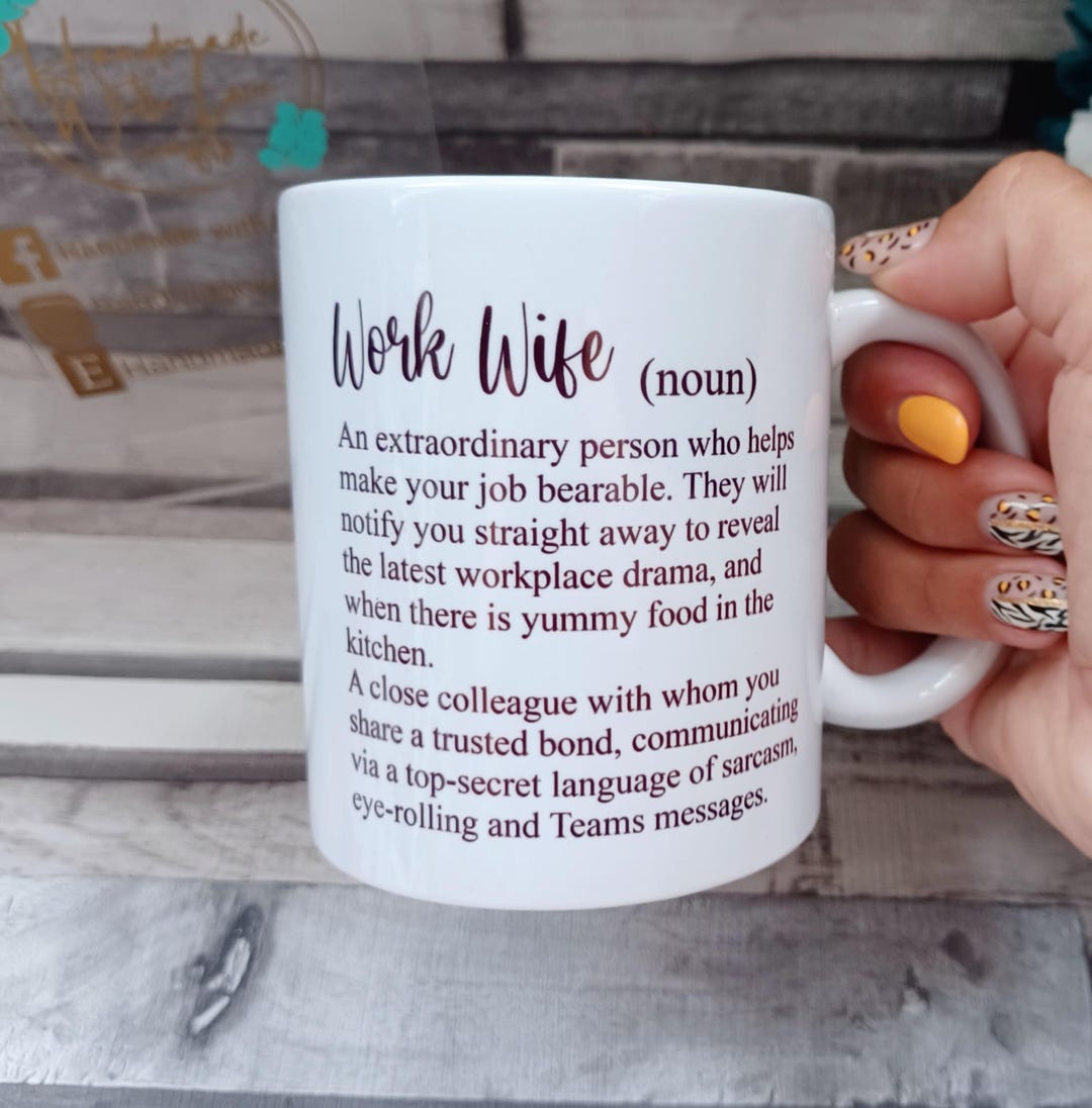 Work Wife Mug, Work Husband Mug, Work Colleague Quote Mug, Colleague ...