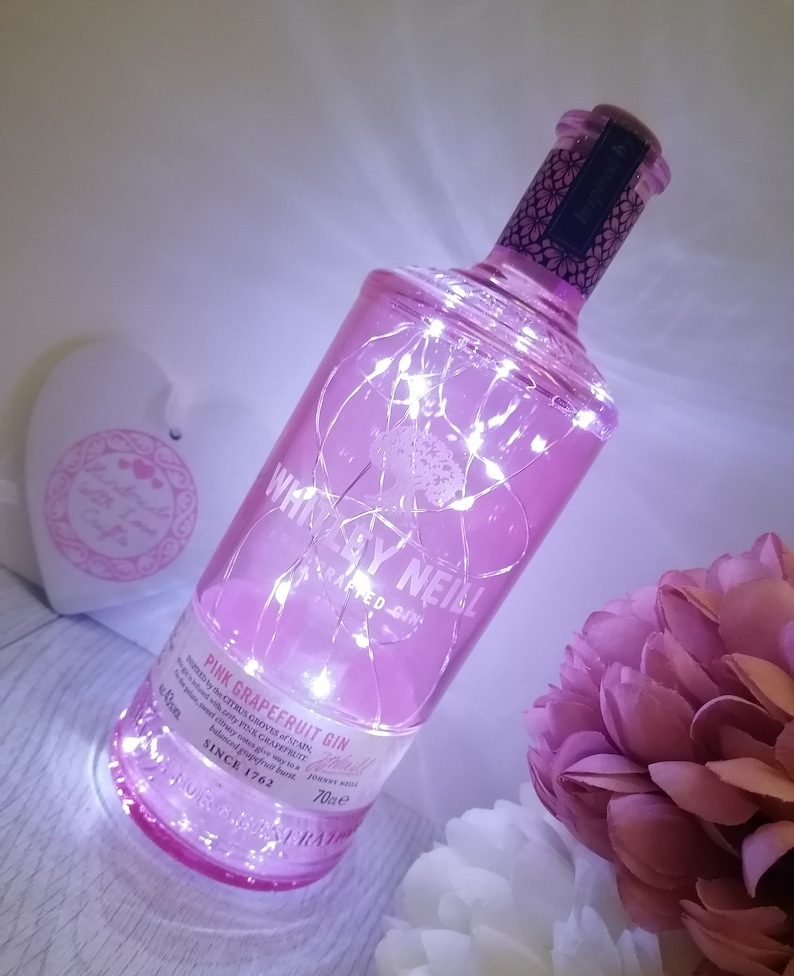 Whitley Neill Light up Bottle, Light up Gin Bottle, Upcycled Gin Bottle ...
