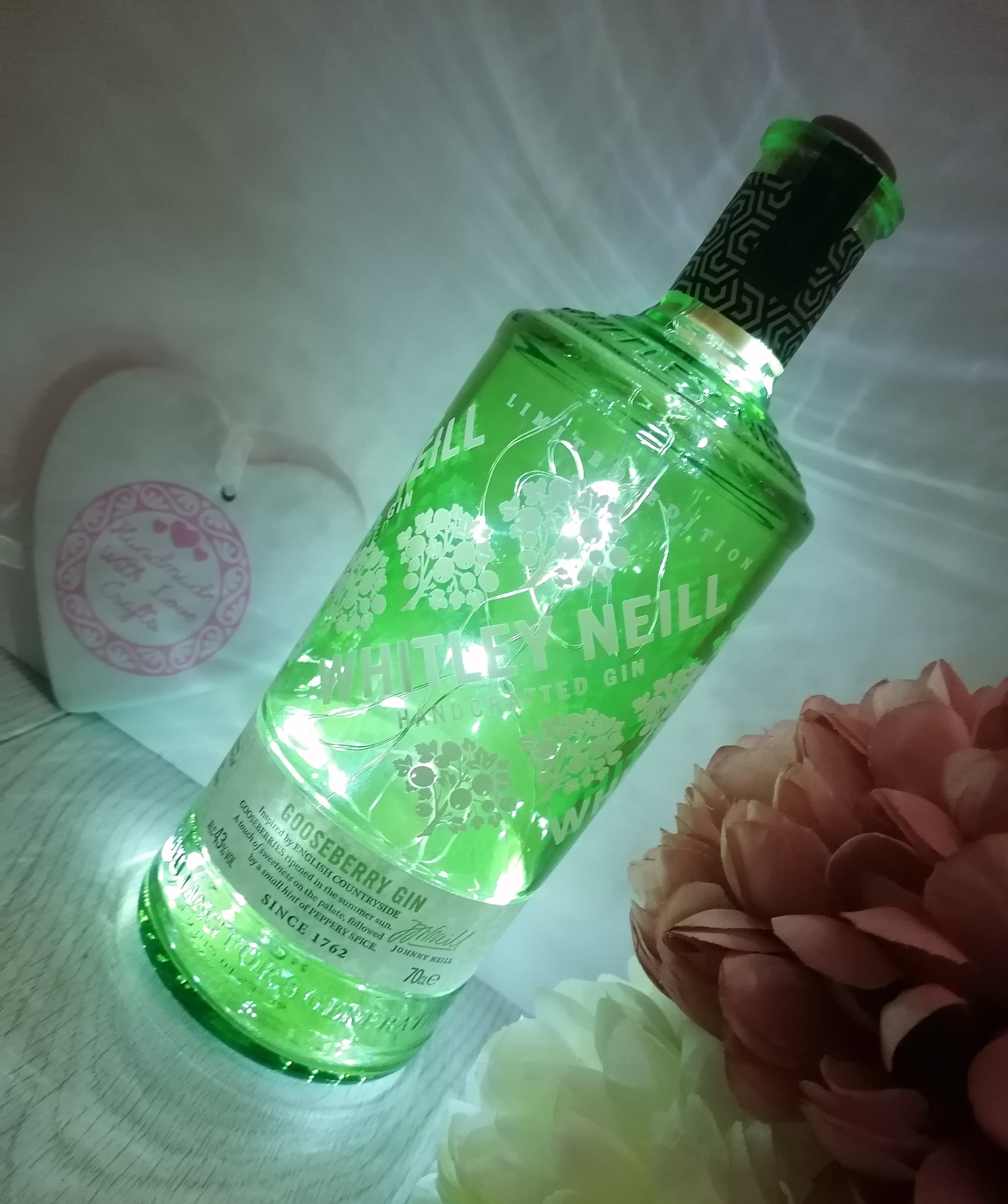 Whitley Neill light up bottle Light up Gin bottle Upcycled | Etsy