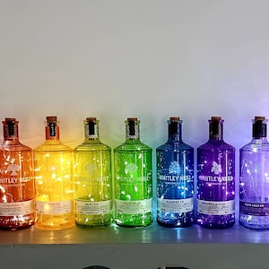 Whitley Neill Light up Bottle, Light up Gin Bottle, Upcycled Gin Bottle ...