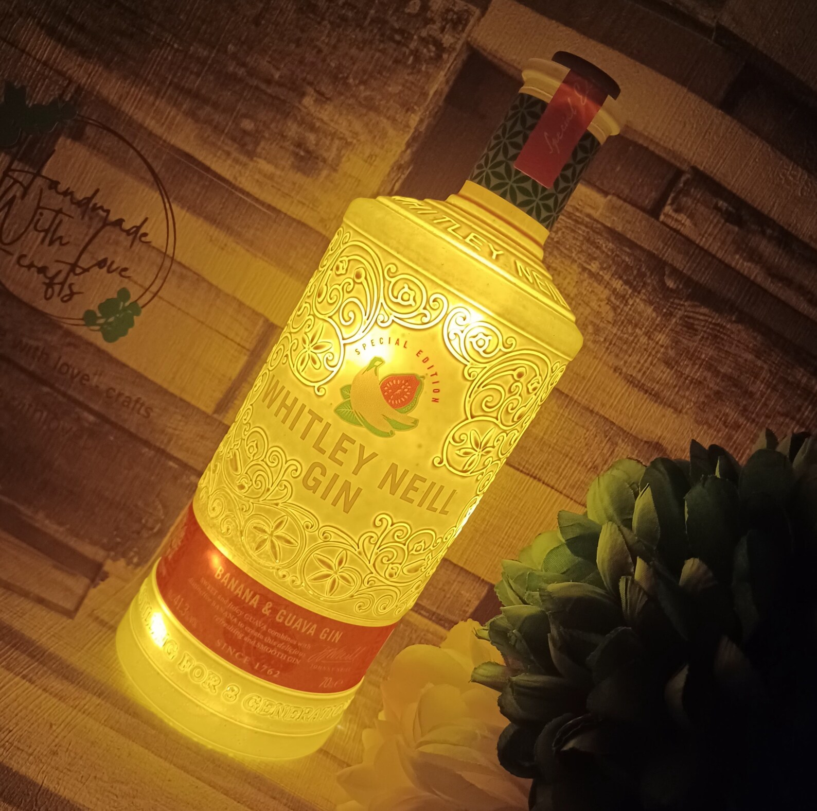 Whitley Neill Light up Bottle, Light up Gin Bottle, Upcycled Gin Bottle ...