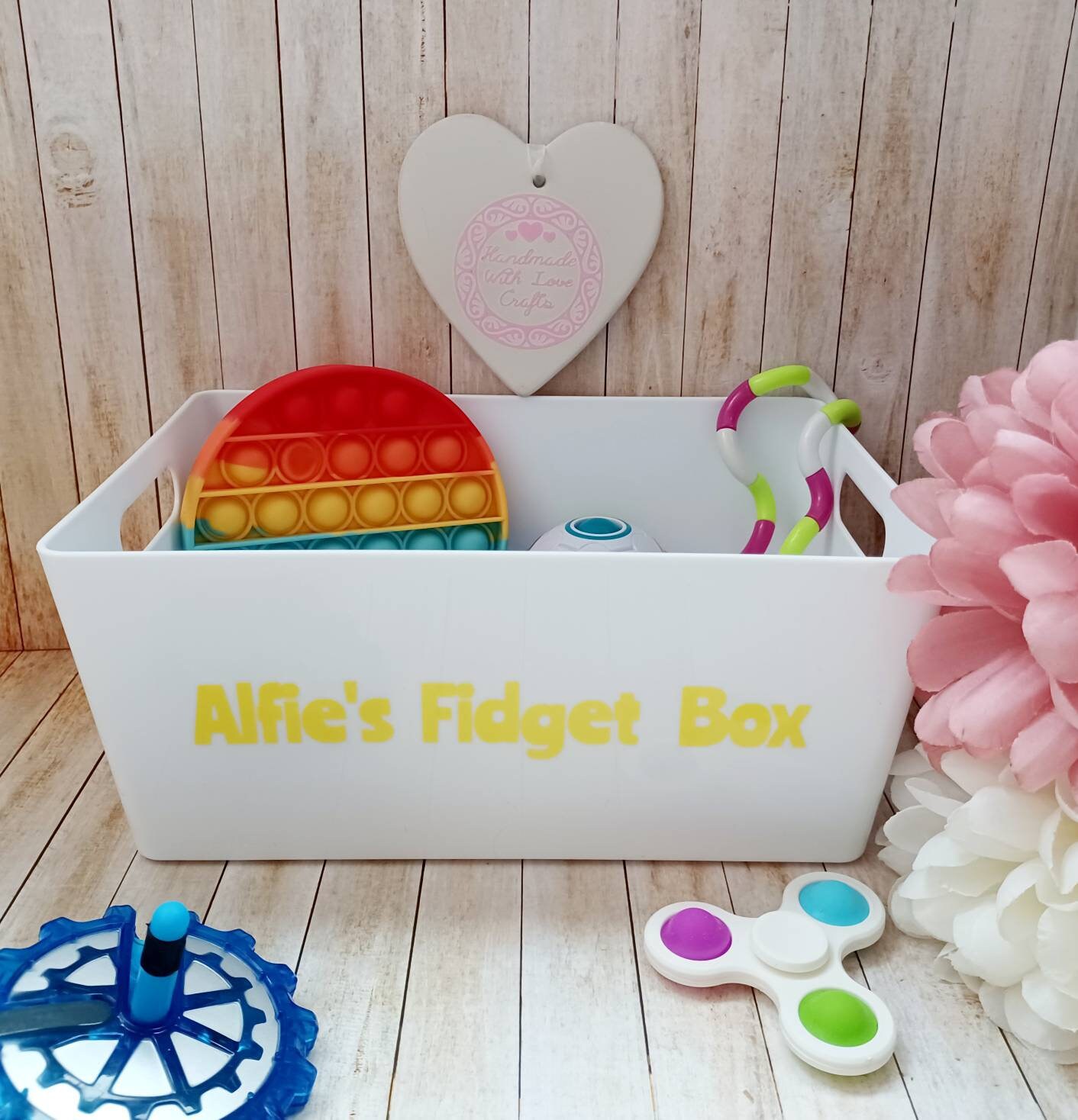 Personalised Fidget Toy Storage Box Bedroom Organiser - Etsy UK