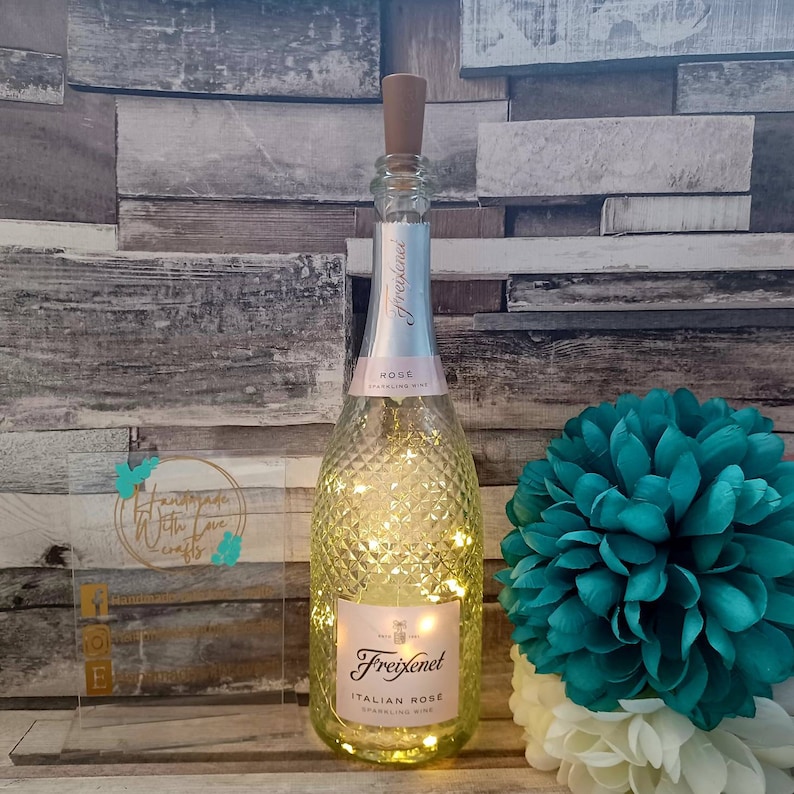 Freixenet Light up Bottle, Light up Bottle, Upcycled Prosecco Bottle ...
