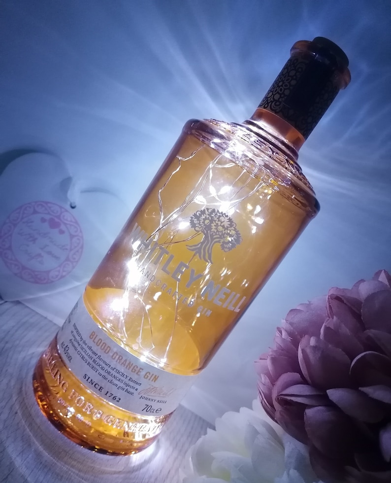 Whitley Neill Light up Bottle, Light up Gin Bottle, Upcycled Gin Bottle ...