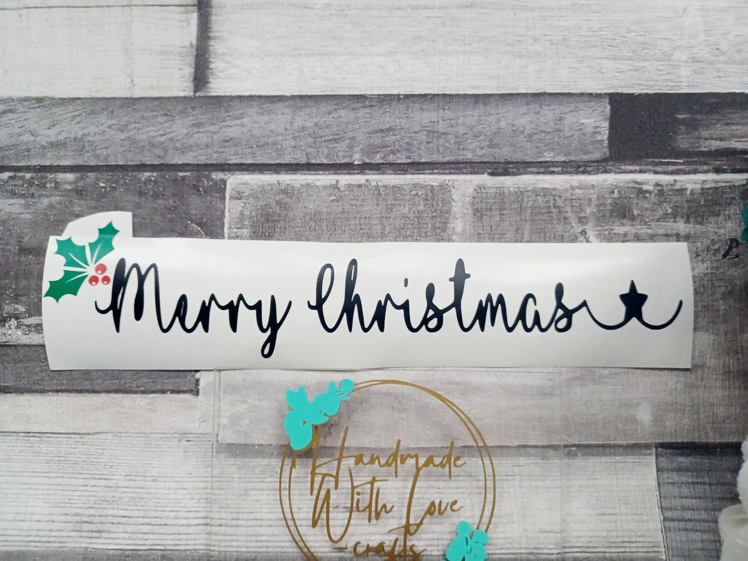 Merry Christmas Letter Box Label Decal Sticker, Front Door Sticker ...