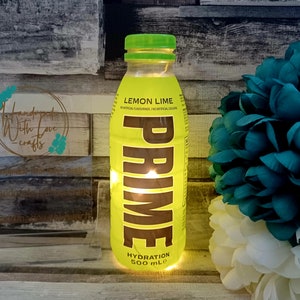 Prime Light up Bottle, Light up KSI Prime Drink Bottle, Upcycled ...
