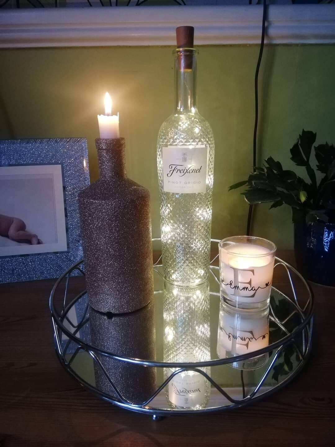 Freixenet Light up Wine Bottle, Light up Bottle, Upcycled Wine Bottle ...