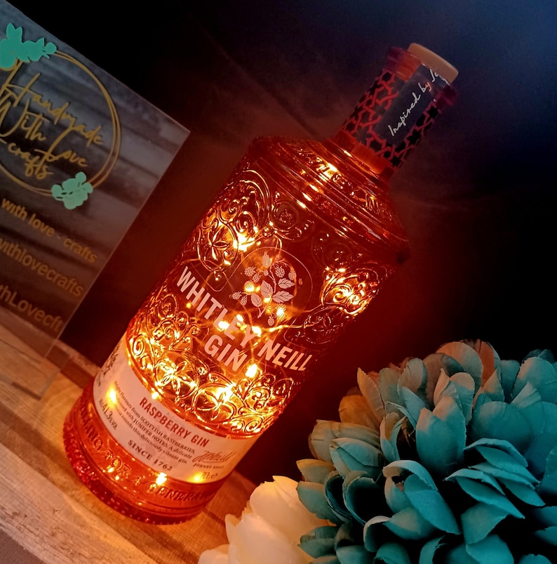 Whitley Neill Light up Bottle, Light up Gin Bottle, Upcycled Gin Bottle ...