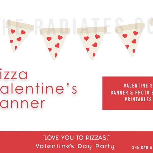Love You to Pizzas Love You to Pizzas Banner Pizza - Etsy