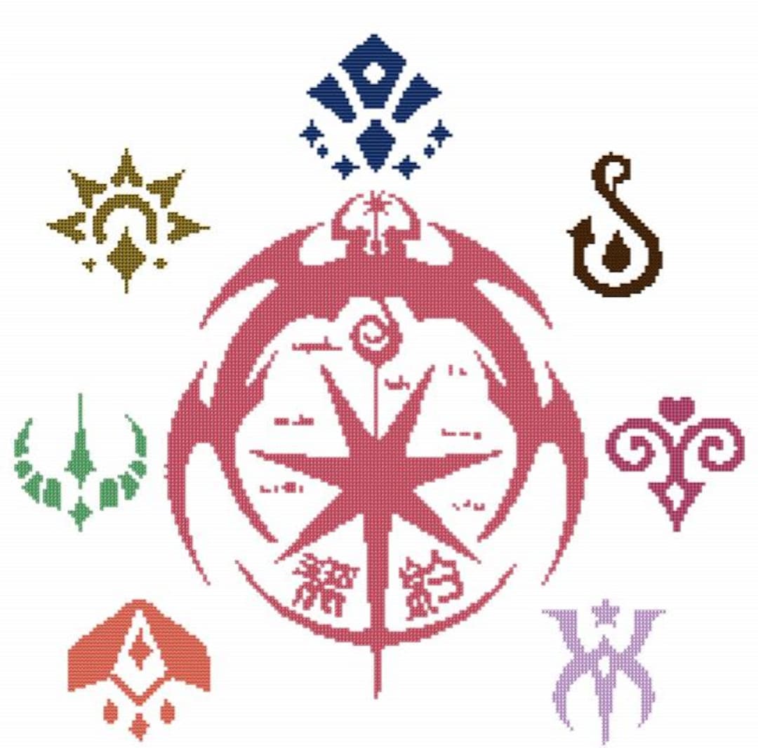 Obey Me! Sigils and Demon Pact Mark Cross Stitch Pattern - Etsy