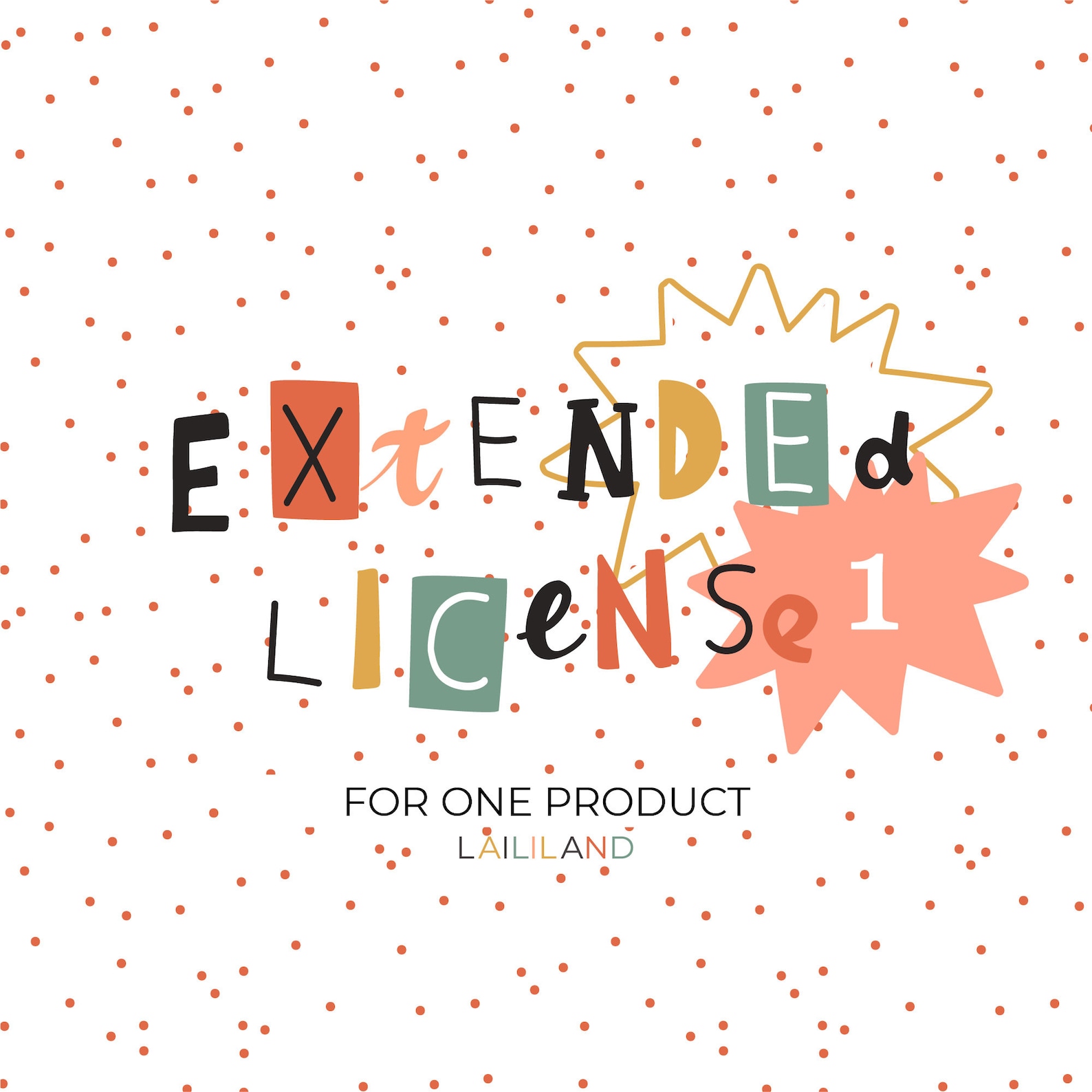 Extended License for ONE Product Commercial Use by Laililand | Etsy