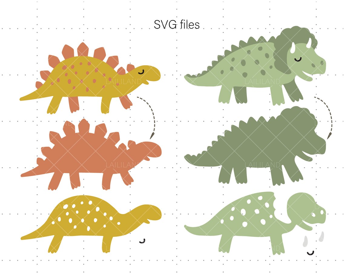 Cute Dinosaur Clipart Svg Dinosaur Svg Dinosaur Clipart | Etsy