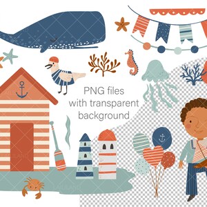 Nautical Clipart, Kids Clipart, Summer Clipart, Nautical Birthday ...