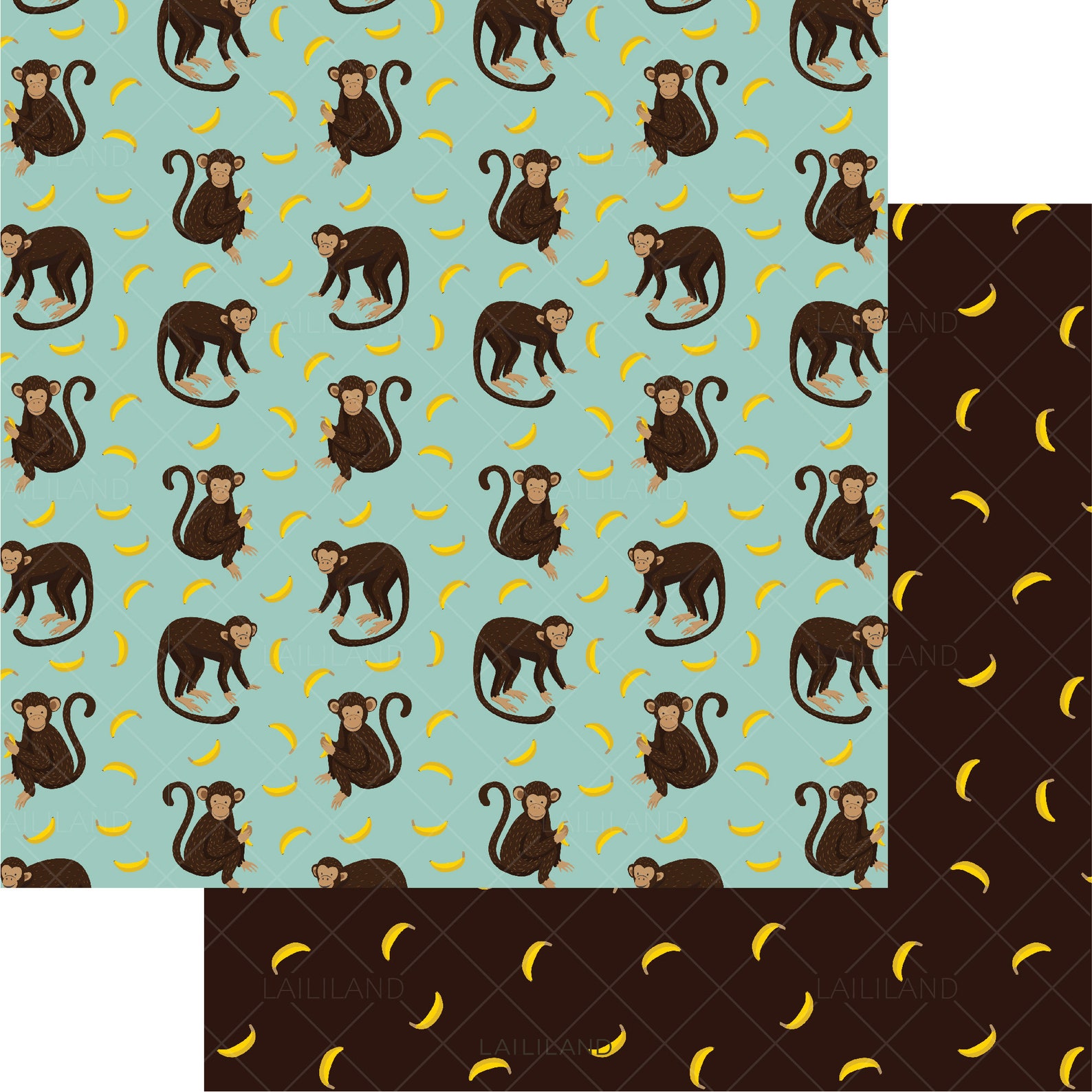 Jungle Digital Paper Animal Seamless Pattern Kids Seamless | Etsy