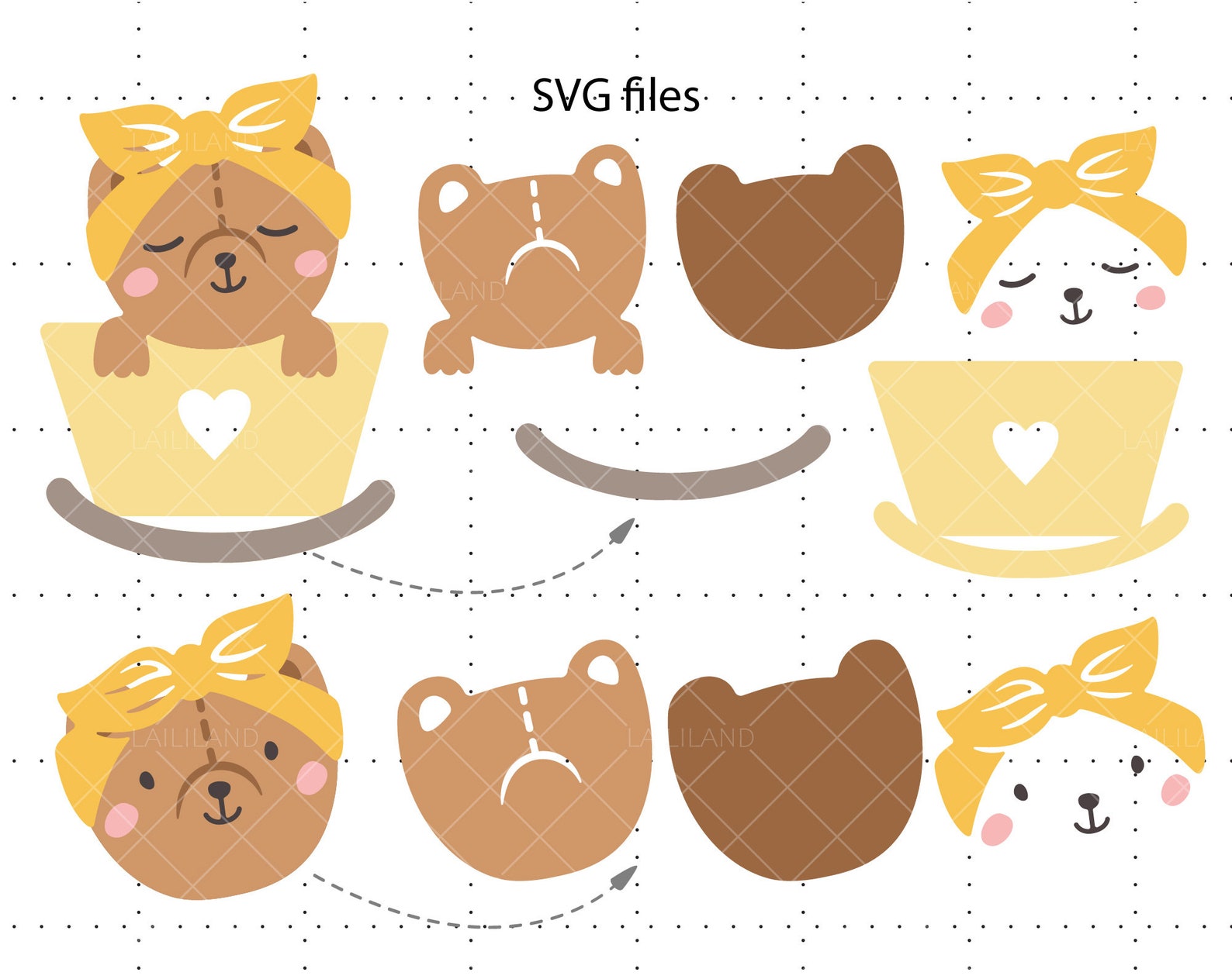 Baby Bear Girl SVG, Teddy Bear Baby Shower (digital Download) - Etsy