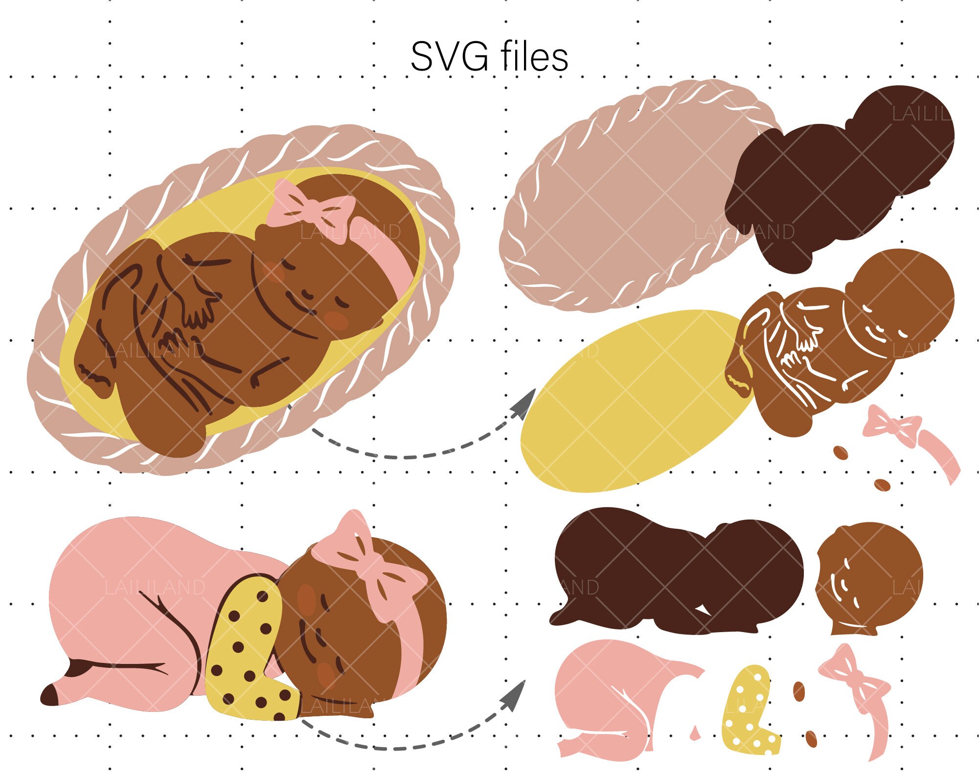 African American Baby Svg Newborn Svg Baby Svg Files Baby | Etsy