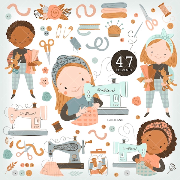 Sewing Clipart - Etsy