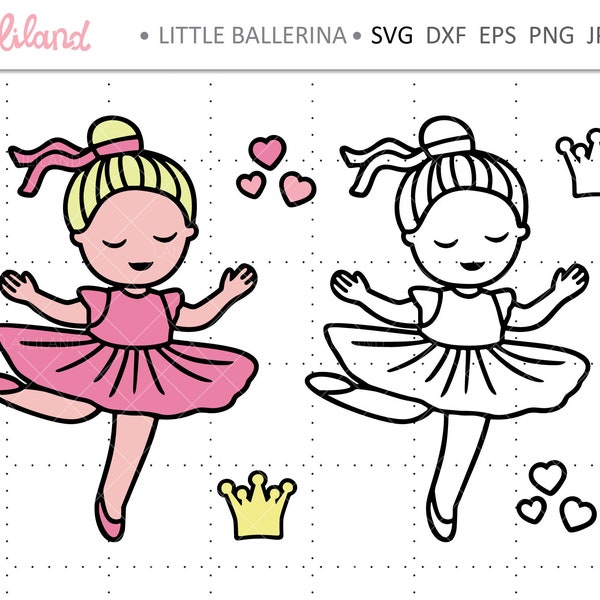 Ballerina Outline Svg - Etsy
