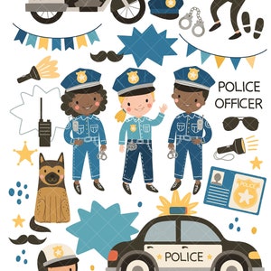 Police Clipart Police Kids Clip Art Police Car Clipart - Etsy