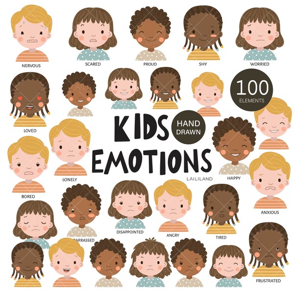 Emotions Clip Art - Etsy