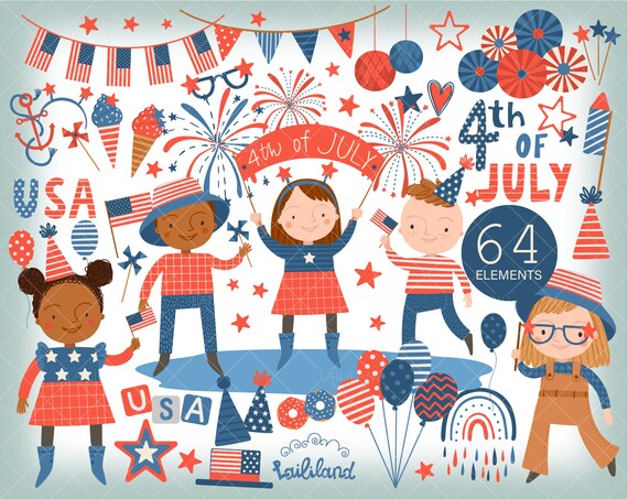 Kids Fourth Of July Clipart