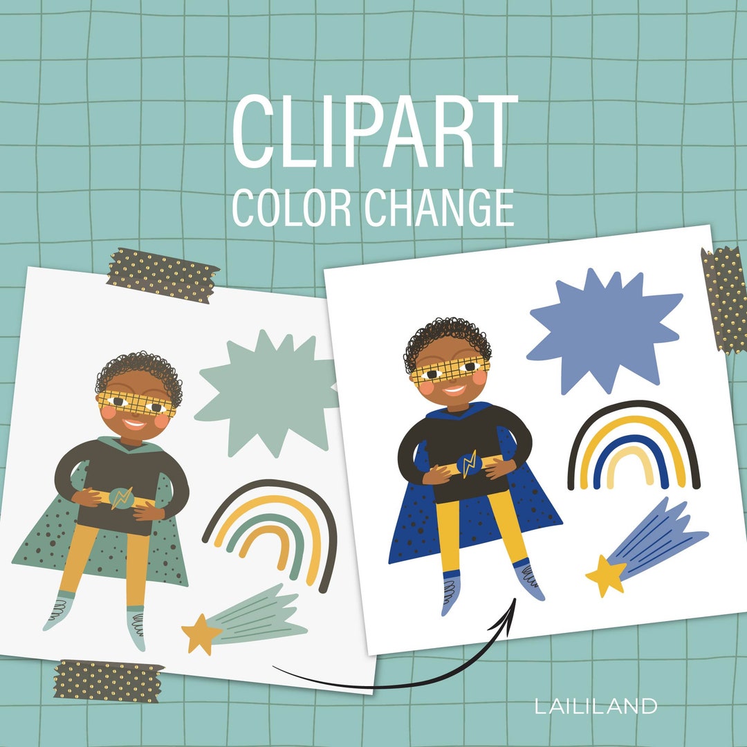 Custom Color Change for One Clipart by Laililand 036 - Etsy Finland