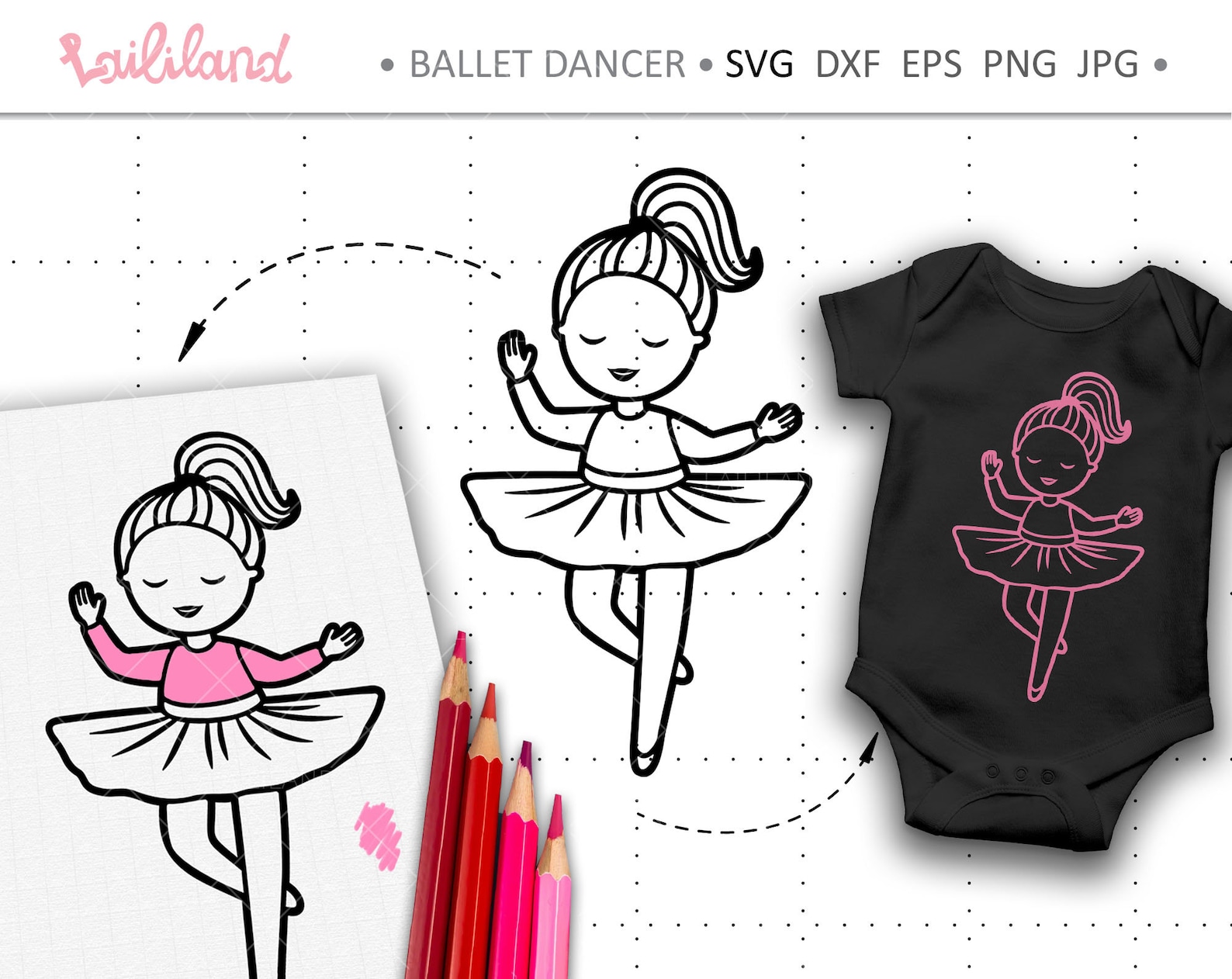 Dancer Svg Little Girl Svg Dance Svg Ballerina Svg - Etsy