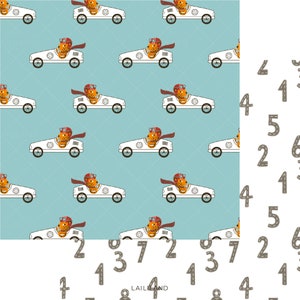 Race Car Digital Paper: Animal Racer Seamless Pattern (digital Download ...
