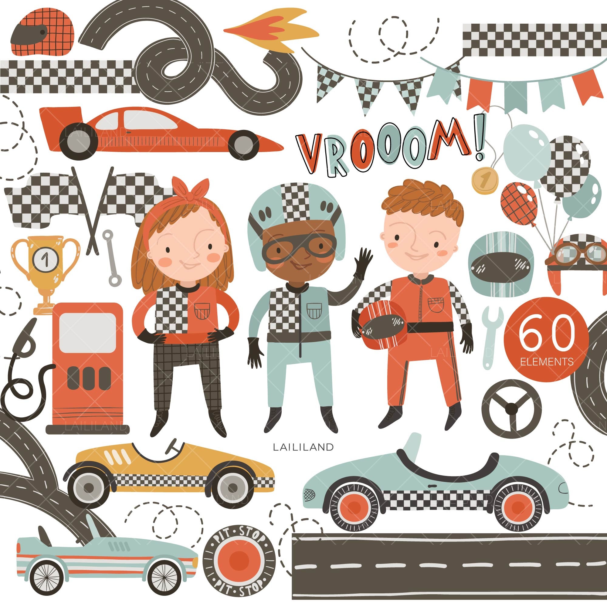 Race Car Clipart For Kids