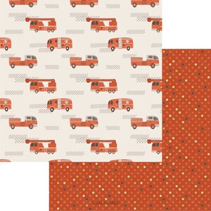 Firefighter Digital Paper, Fireman Seamless Paper, Kids Firefighter ...